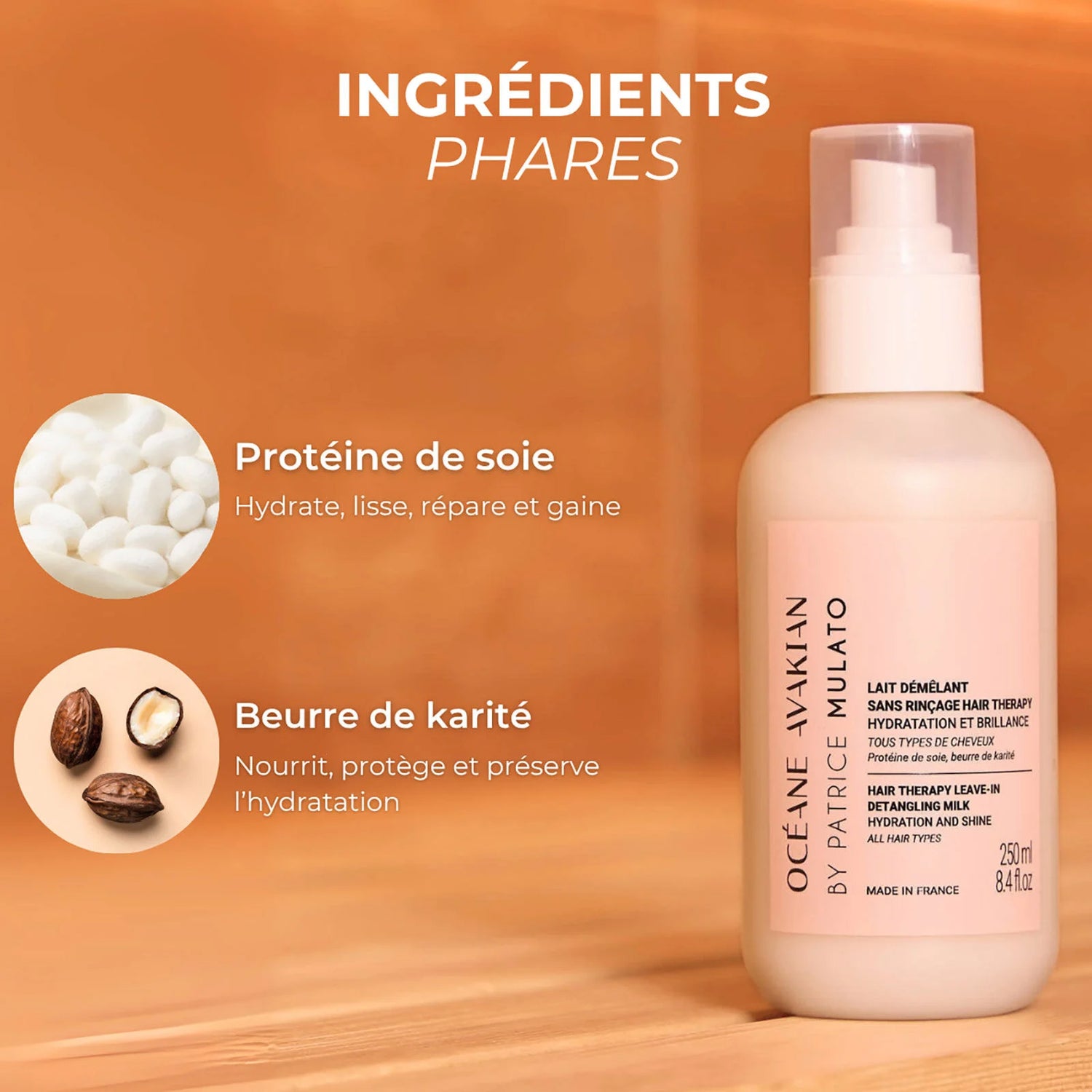 Lait Démêlant Sans Rinçage Hair Therapy Océane Avakian by Mulato 250 M ...